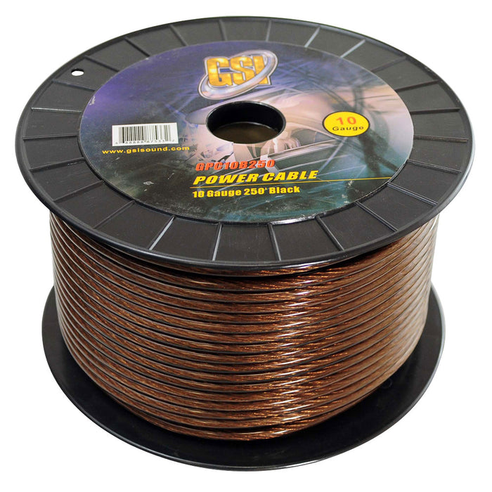10Ga Power Cable 250Ft Black – Pyle USA