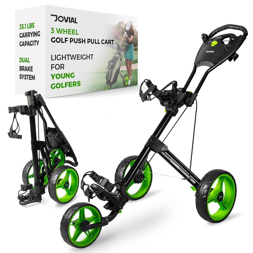 Foldable 3-Wheel Junior Golf Cart Lightweight Aluminum Quick Braking ...