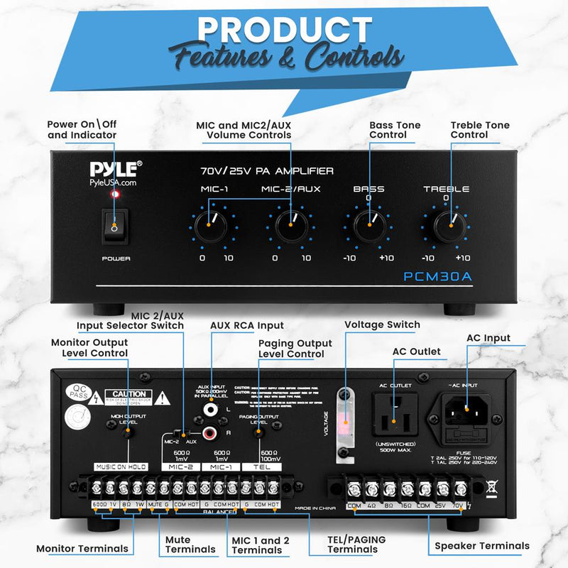 60 Watt Power Amplifier – Pyle USA
