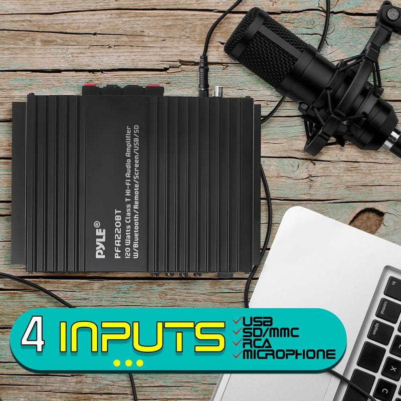 Home Audio Desktop Bluetooth Amplifier – Pyle USA