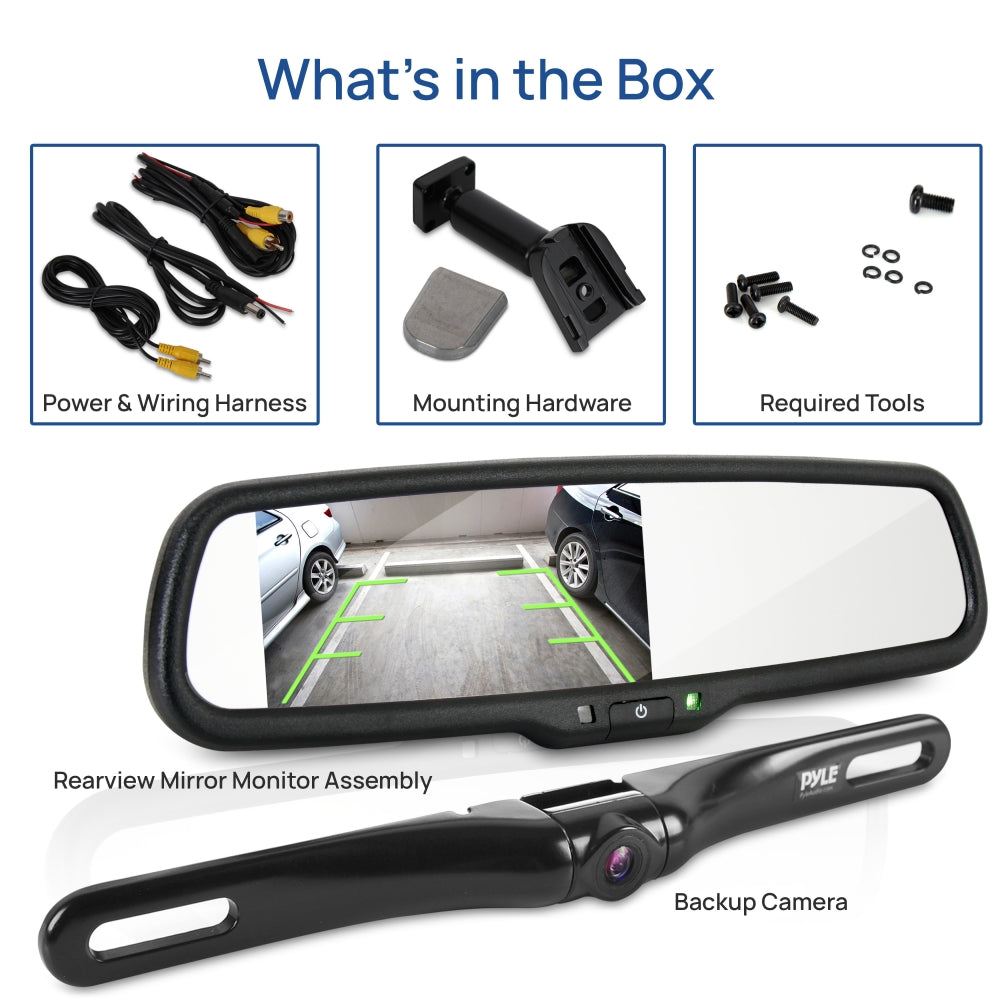 Rearview Backup Camera Kit, Night Vision, Waterproof, 4.3" Screen ...