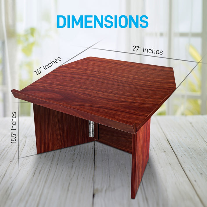 Foldable Desktop Lectern Podium - Portable MDF Quick Setup Stand – Pyle USA