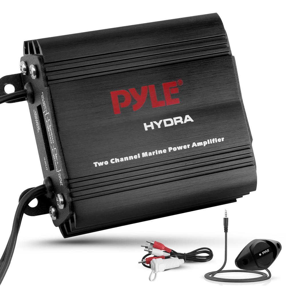 2-Channel Marine Amplifier, Waterproof, 400W Power, RCA Input – Pyle USA