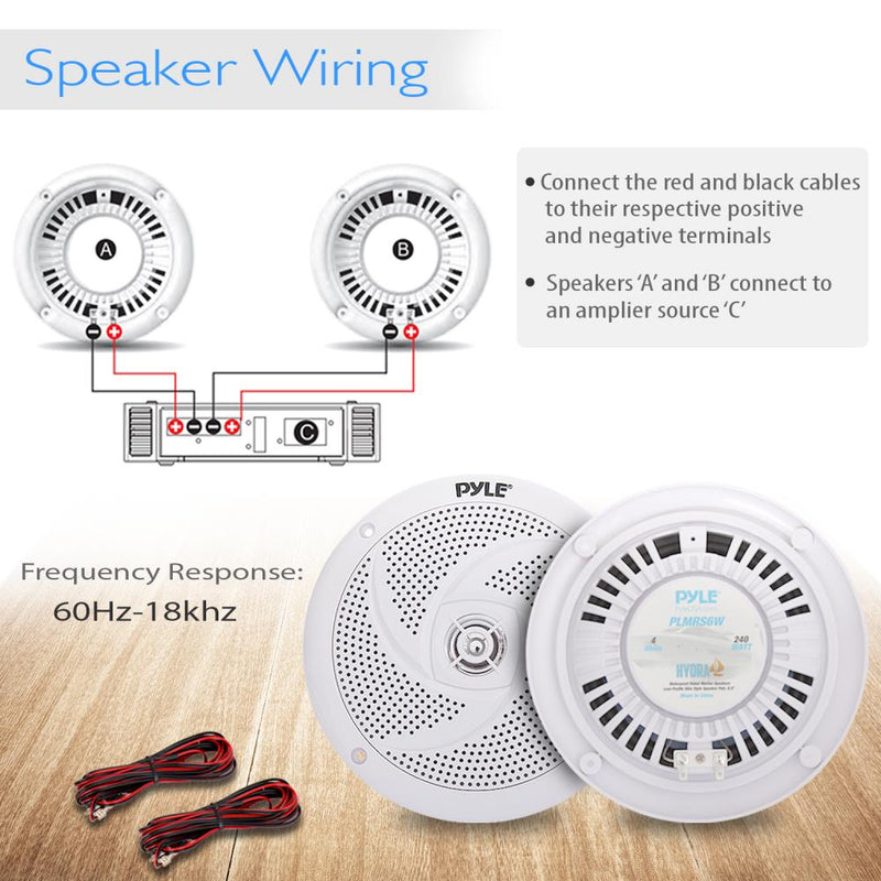 6.5 Inch Low-Profile Marine Speakers – Pyle USA