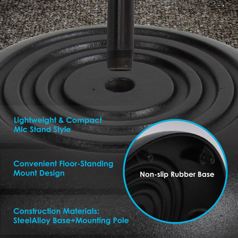 Compact Base Microphone Stand – Pyle USA