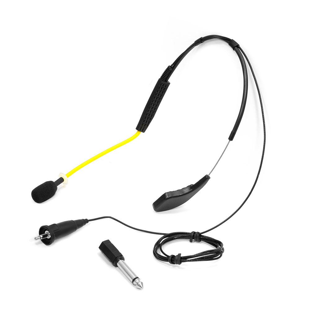 Waterproof Headset Mic for Fitness, Flexible Design, Yellow – Pyle USA