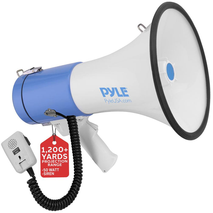 Megaphone With Siren Alarm Mode – Pyle USA