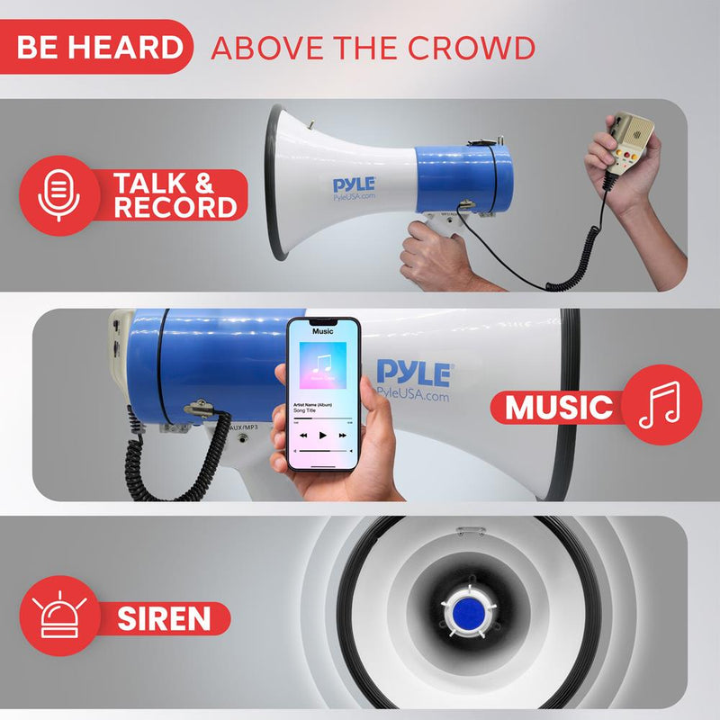 Megaphone With Rechargeable Battery – Pyle USA