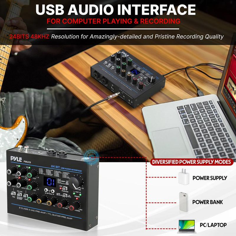 Professional Usb Audio Interface – Pyle USA