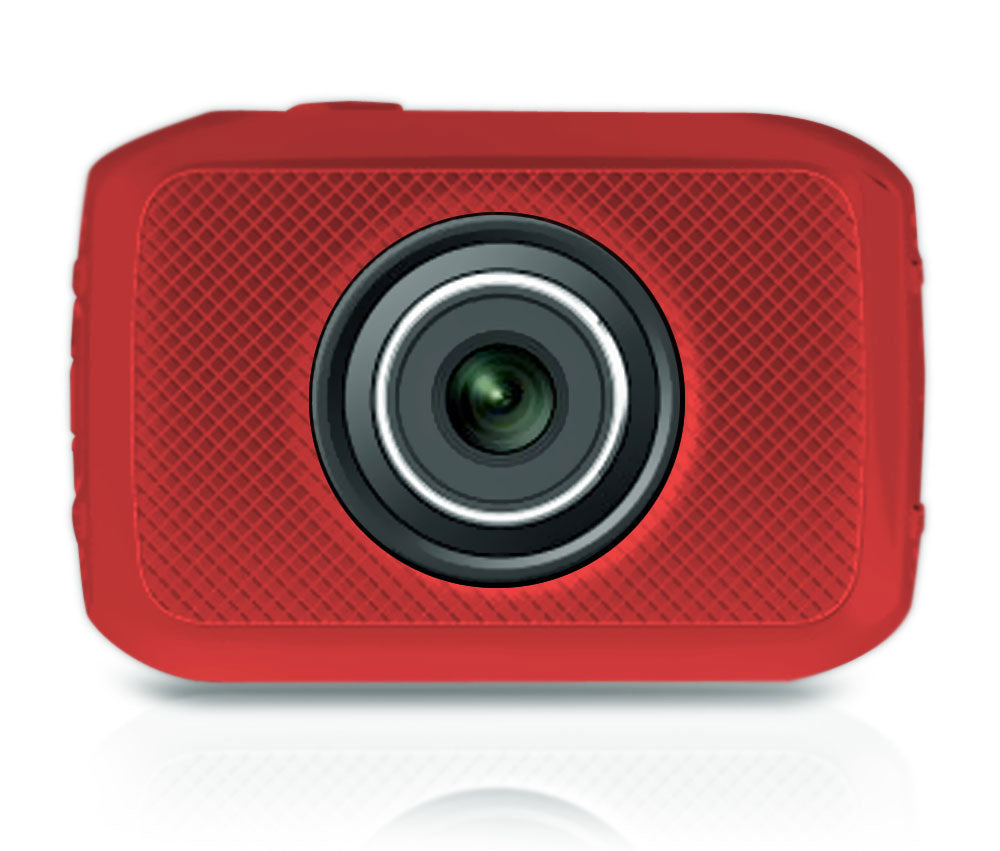 Mini HD Sports Camera 720p Touchscreen Waterproof Case Red – Pyle USA