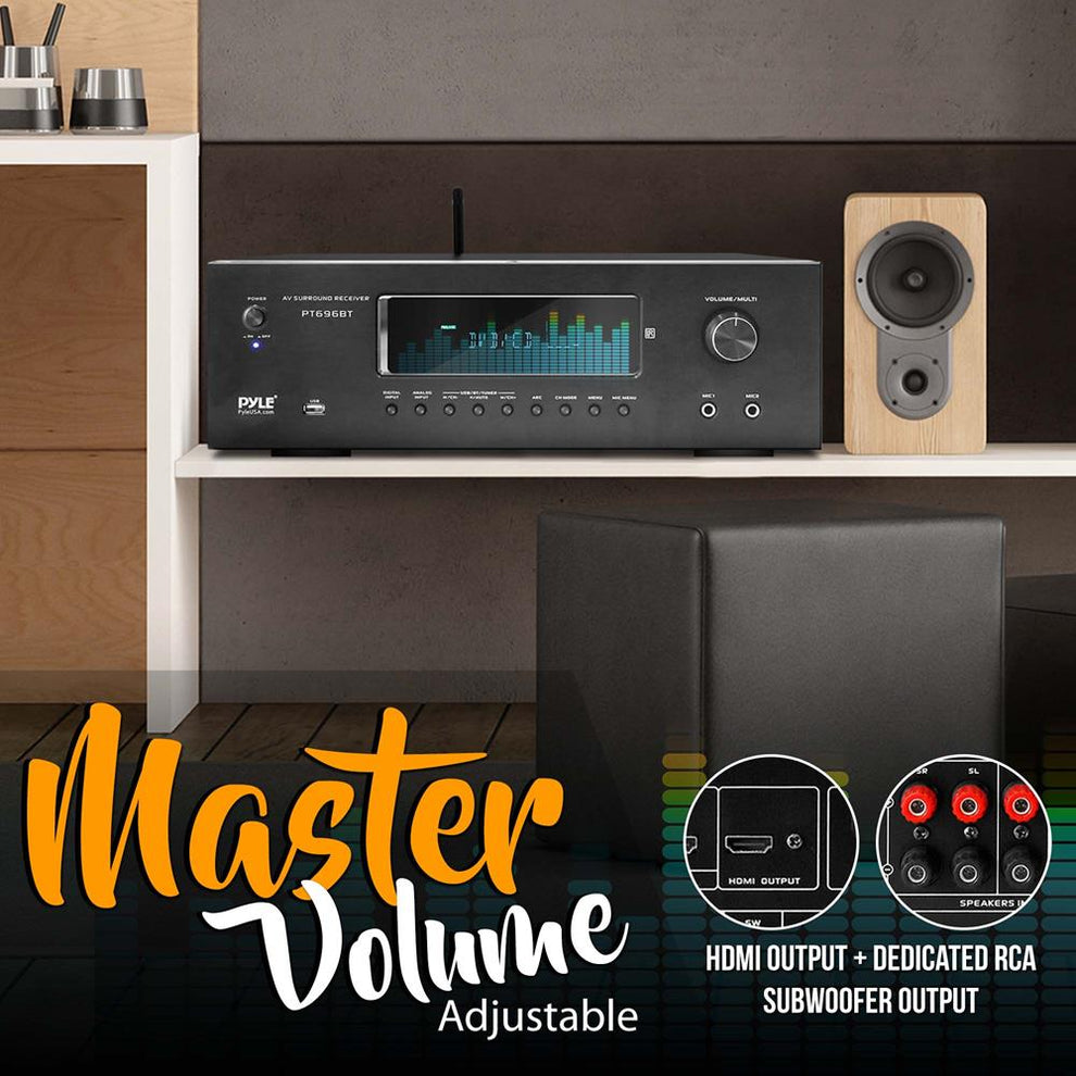 5.2-Ch Home Theater Receiver 1000W 4K Support Bluetooth Streaming ...