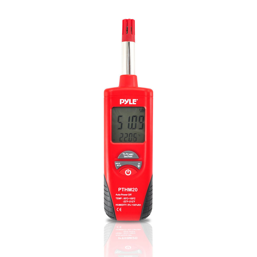 Digital Hygrometer Thermometer - Accurate Sensor, Dual Display, Red ...