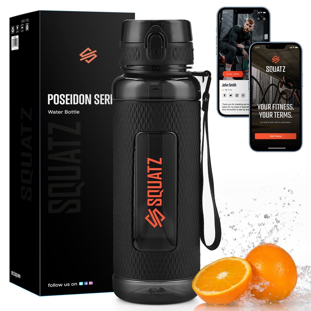 24 Oz Water Bottle Leakproof Tritan with Infuser and Strap – Pyle USA